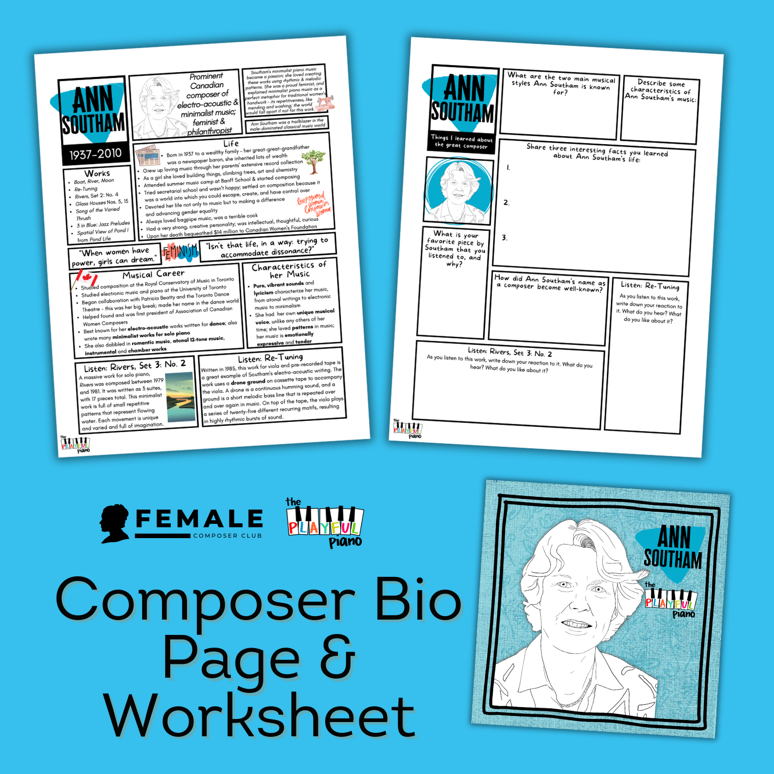 Ann Southam: Female Composer Club Resource Pack - Female Composer Club